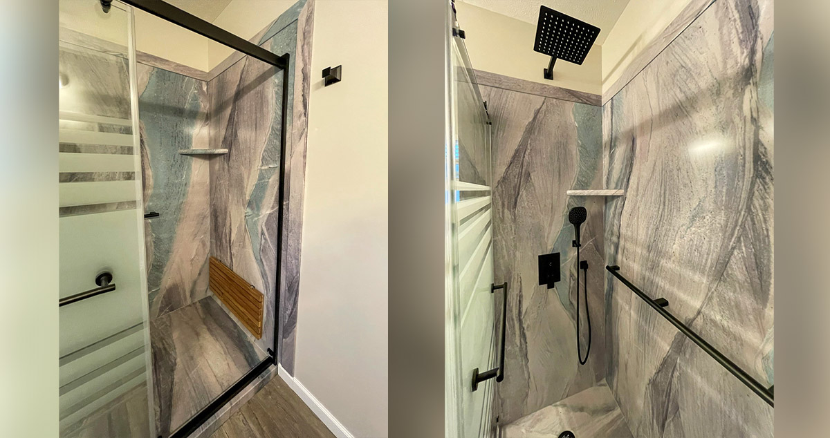 Standard Tub & Shower to Beautiful Walk-In Shower - Project by Emily at ...