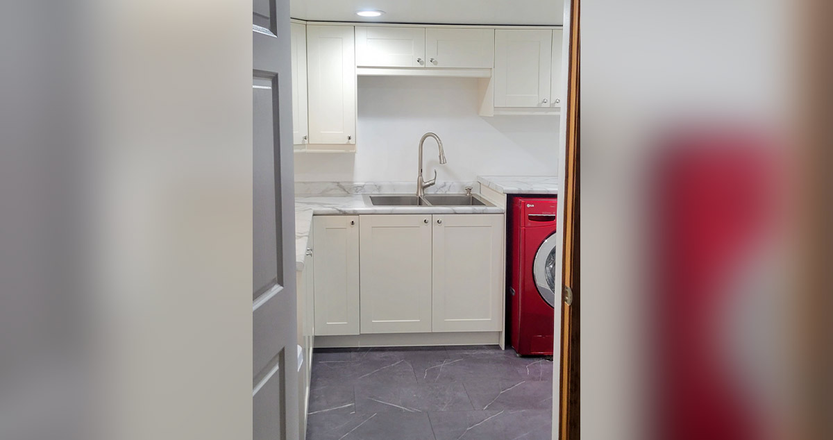 Basement Laundry & Restroom - Project by Cole at Menards®