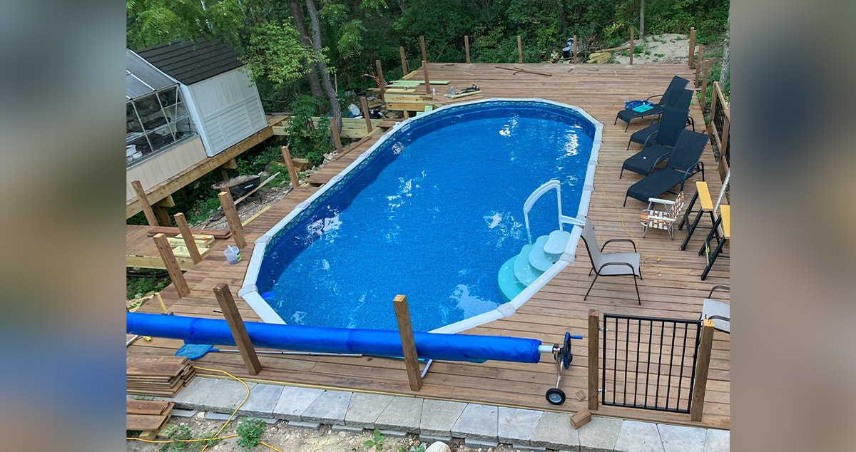Wrap-Around Pool Deck - Project by Brian at Menards®