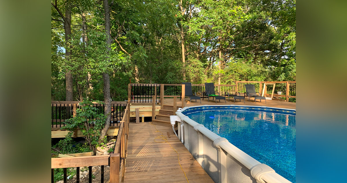 Wrap-Around Pool Deck - Project by Brian at Menards®
