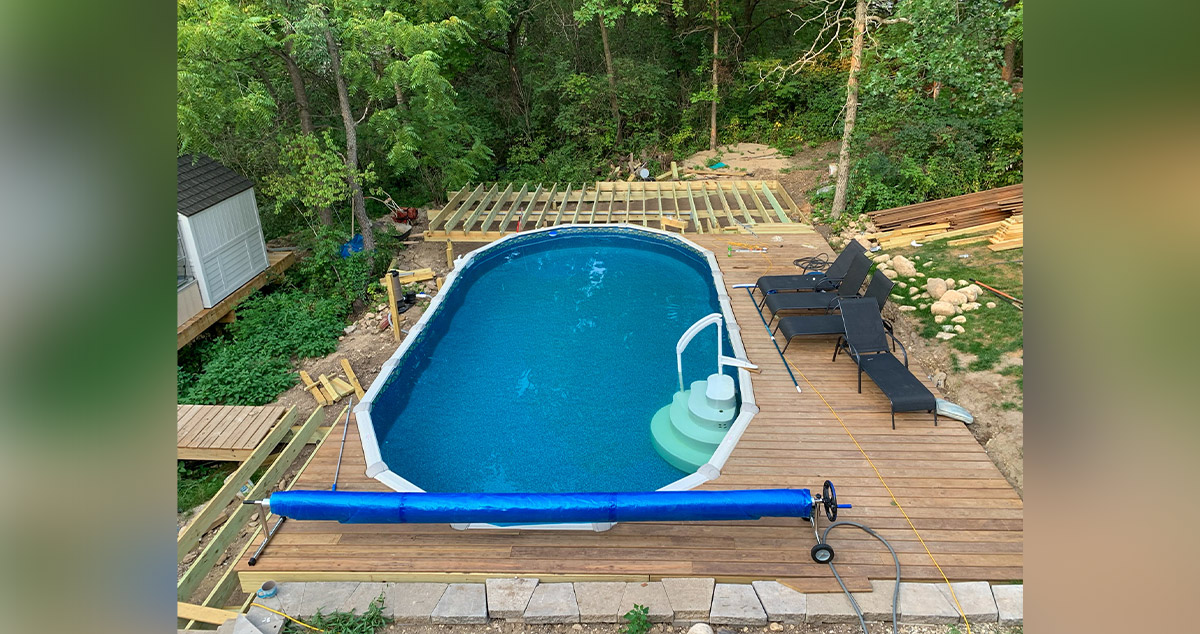 Wrap-Around Pool Deck - Project by Brian at Menards®