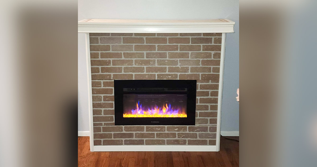 New Living Room Electric Fireplace - Project by Rene at Menards®