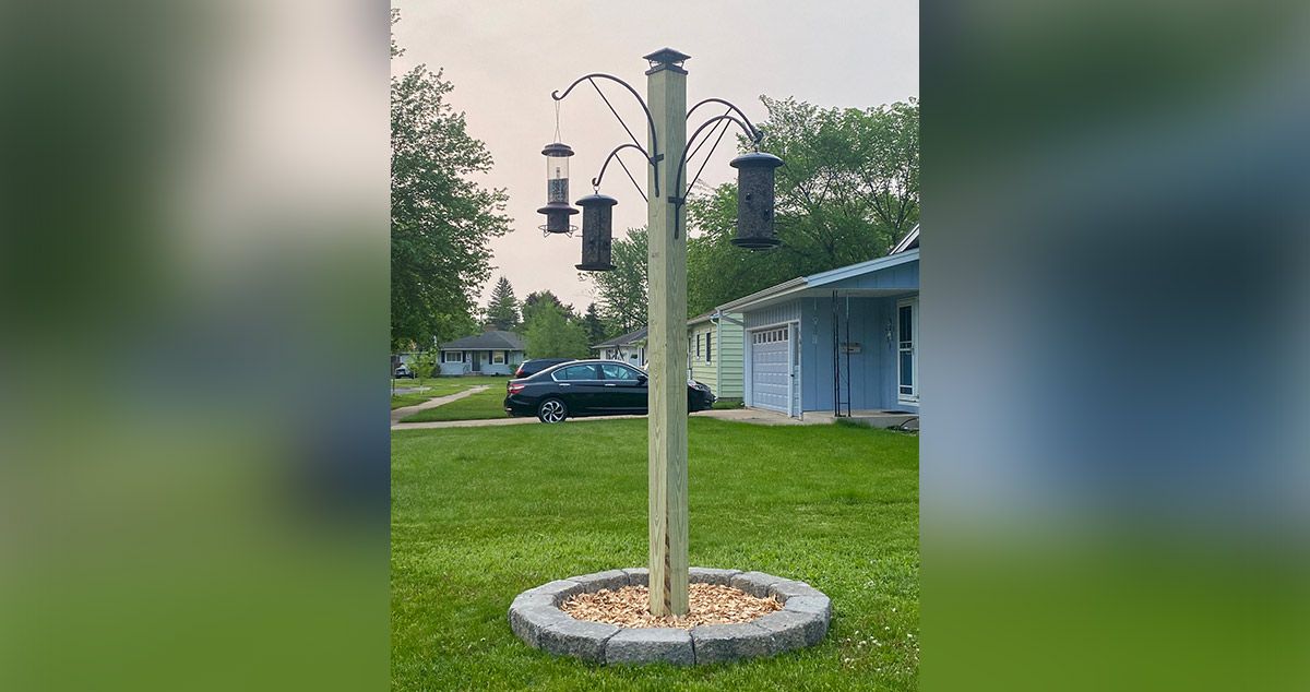 Bird Feeding Post with Block - Project by Katie at Menards®