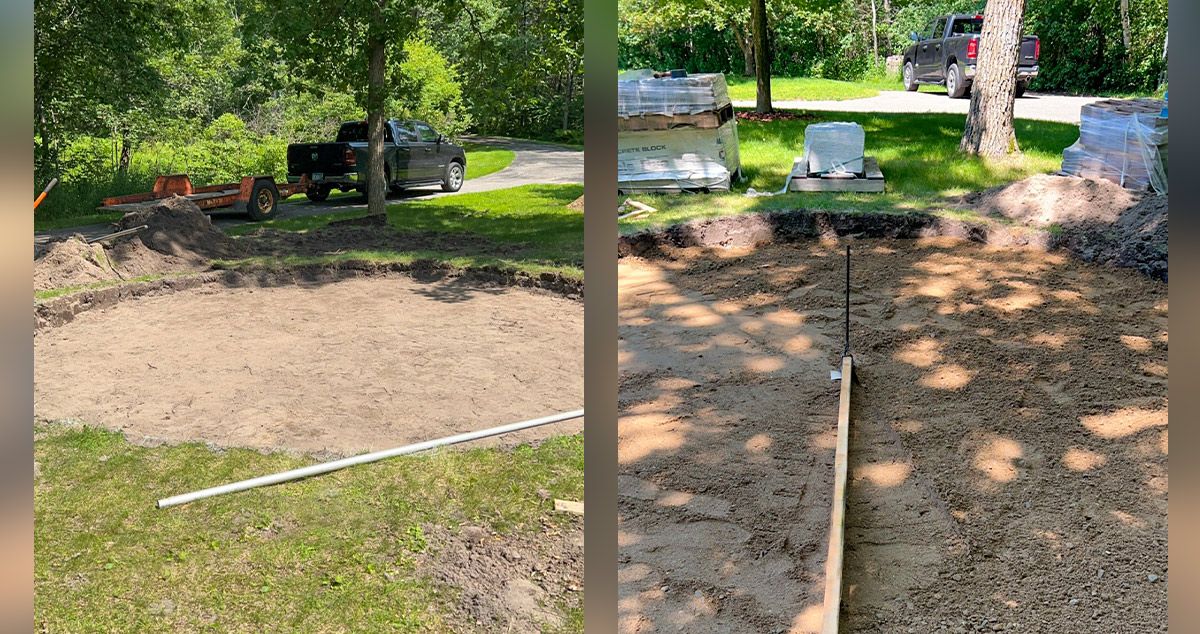 Patio Fire Pit with Oaklyn Bench - Project by Drew at Menards®