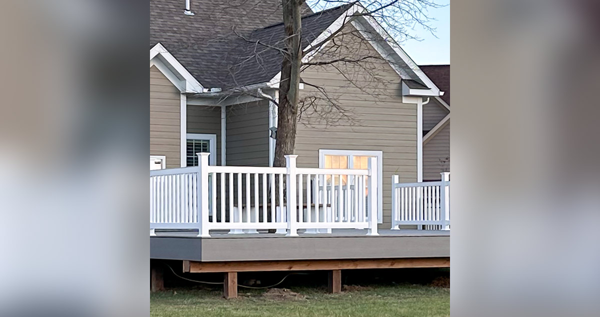 White Composite Deck - Project by Steve at Menards®