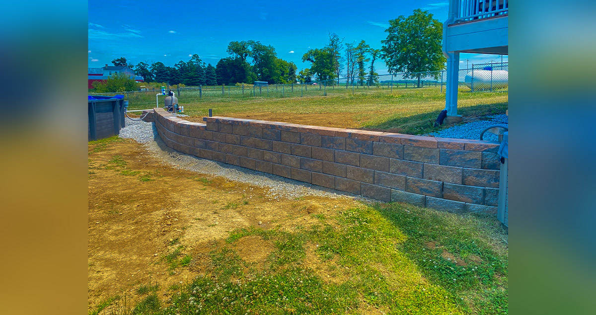 Pool Retaining Wall - Project by Dustin at Menards®