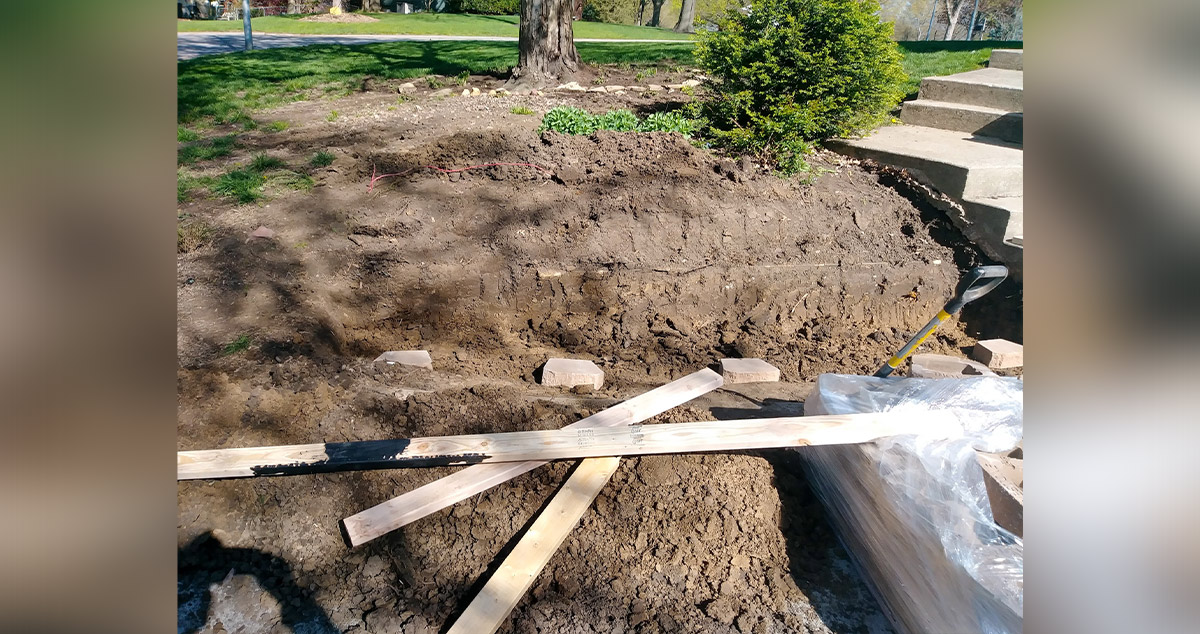 Sloped Yard Retaining Wall - Project by Dane at Menards®