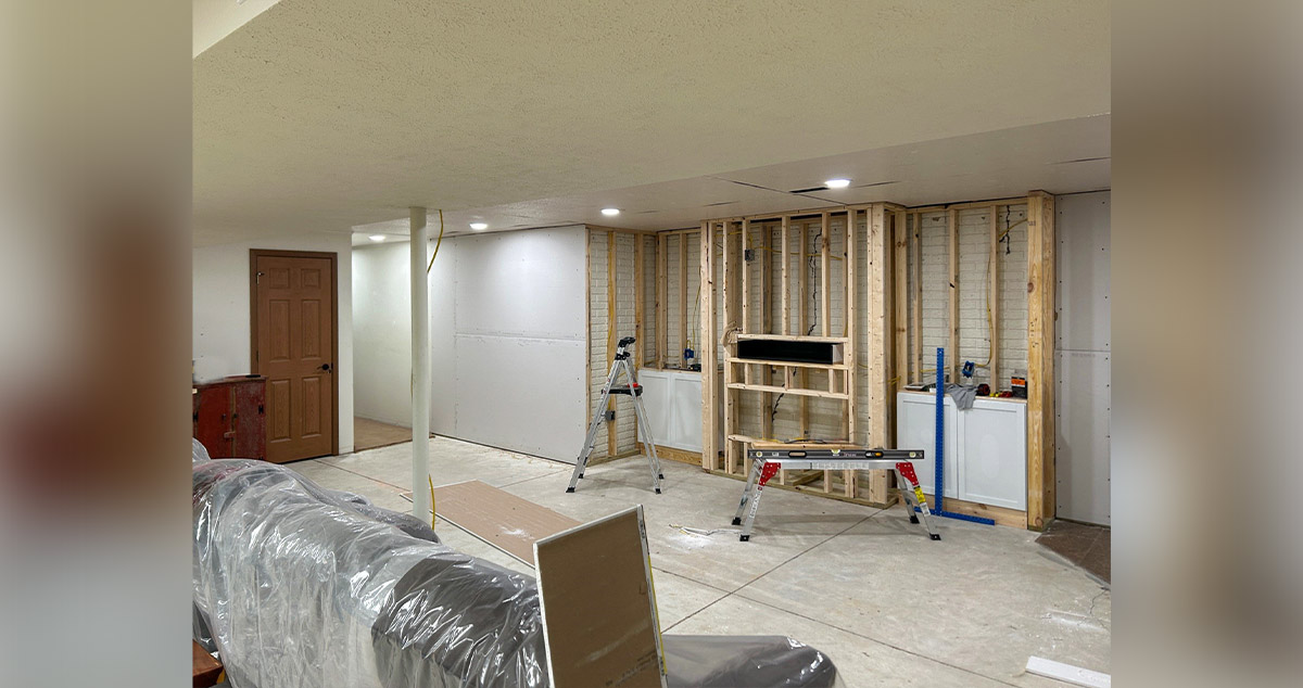 Fireplace in Basement - Project by Brandon at Menards®