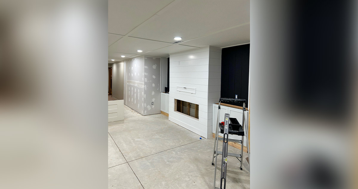 Fireplace in Basement - Project by Brandon at Menards®