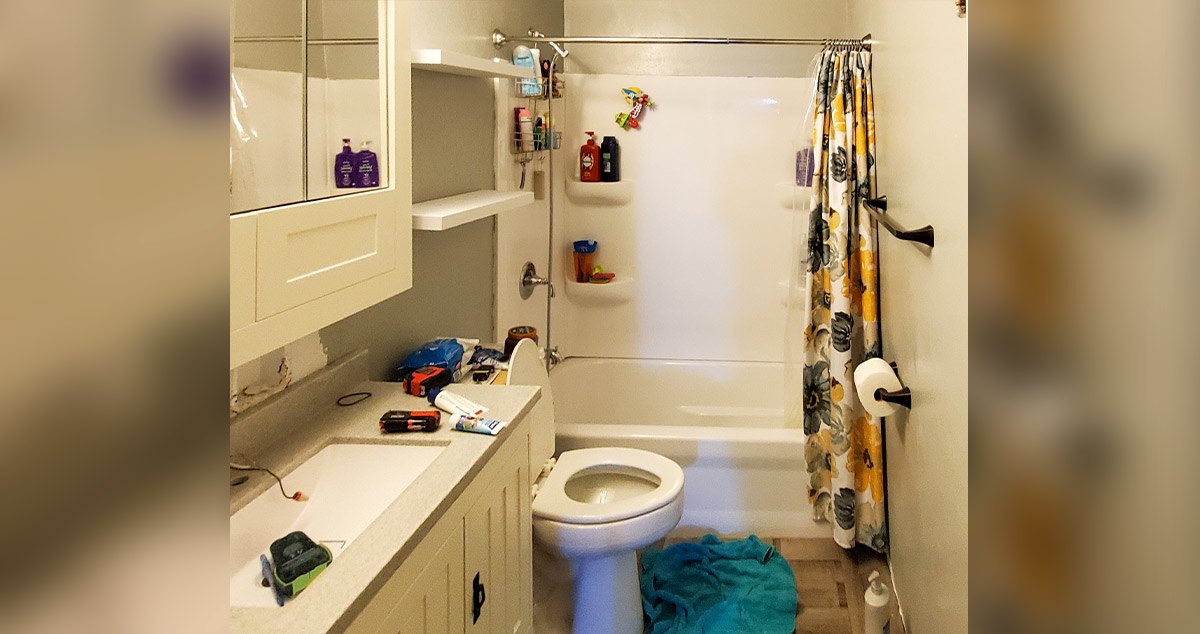 Dated Bathroom Transformation - Project by Tanner at Menards®
