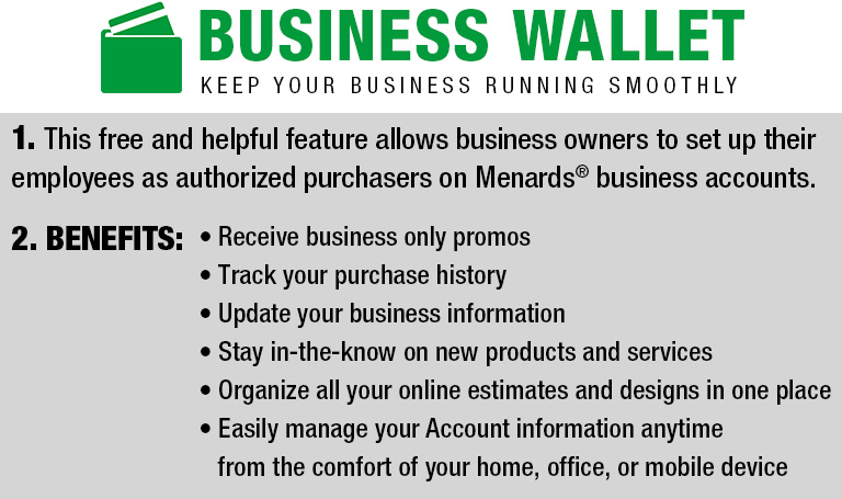 BusinessAccountInfo at Menards®