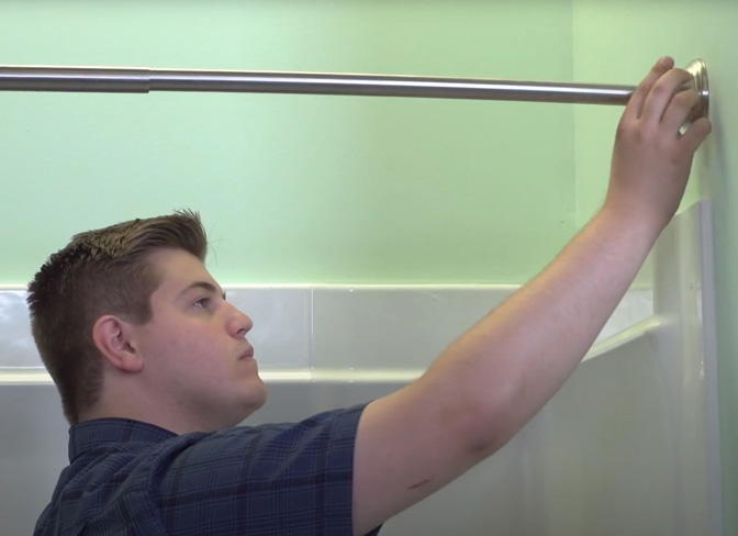 How-To Install a Curved Shower Rod at Menards®