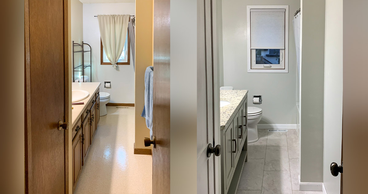 Goodbye 70s Bathroom - Project by Breana at Menards®