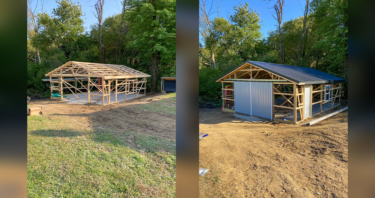 24 x 28 Pole Barn - Project by Brad at Menards®