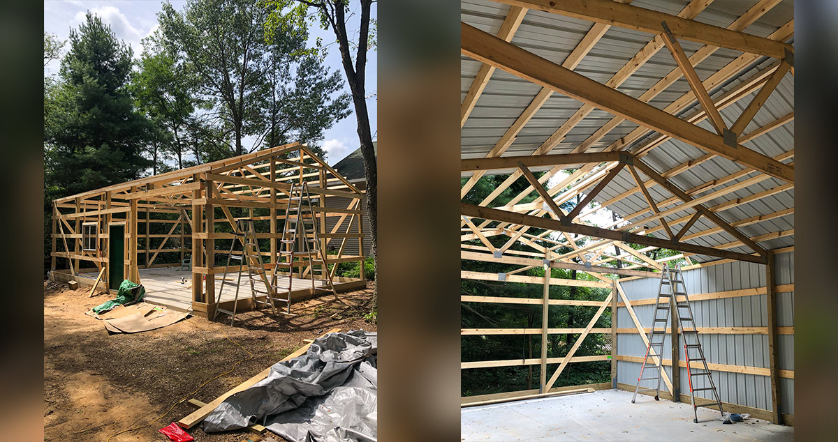 New Post Frame Garage - Project by Dennis at Menards®