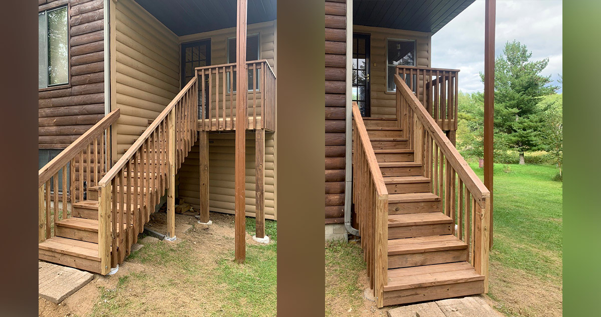 Cabin Entry, Stairs & Landing - Project by Dan at Menards®
