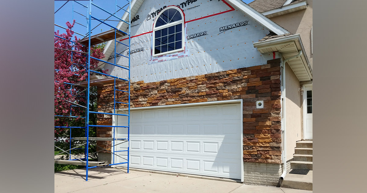 New Exterior Stone & Siding - Project by Cole at Menards®