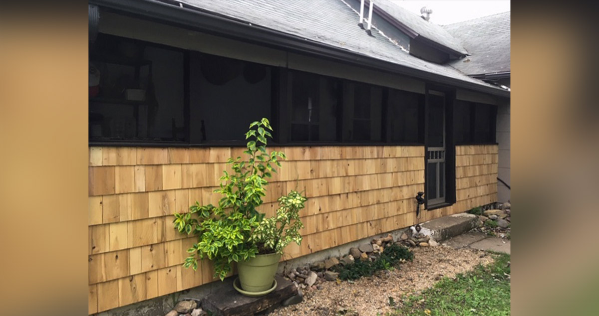 Porch Accent Siding - Project by Rebecca at Menards®