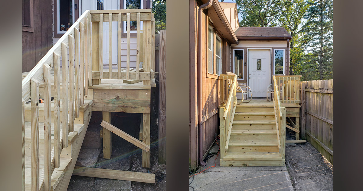 Replaced Front Stairs - Project by Brad at Menards®