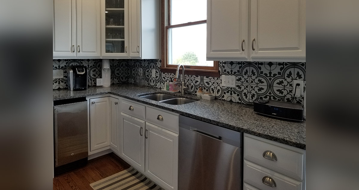 Porcelain Tile Kitchen Backsplash - Project by Michelle at Menards®
