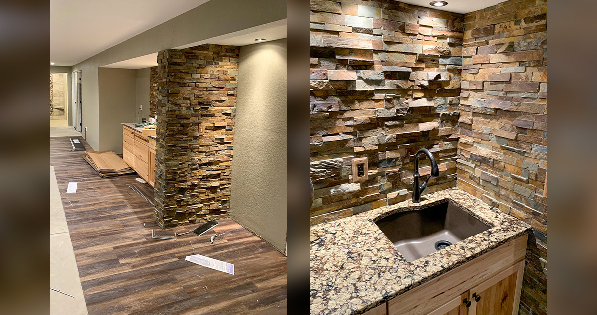 Basement Breakfast Bar - Project by Steve at Menards®