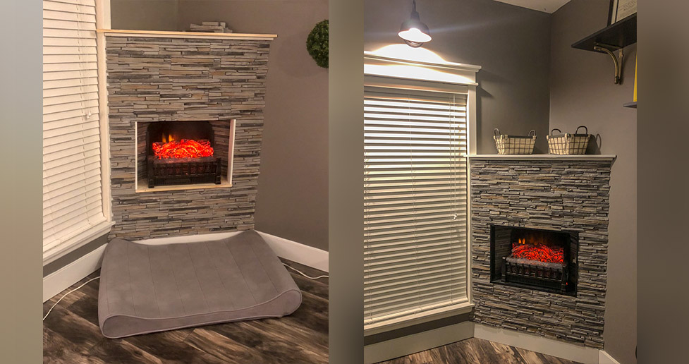 Electric Fireplace/Office Lighting - Project by Tim at Menards®