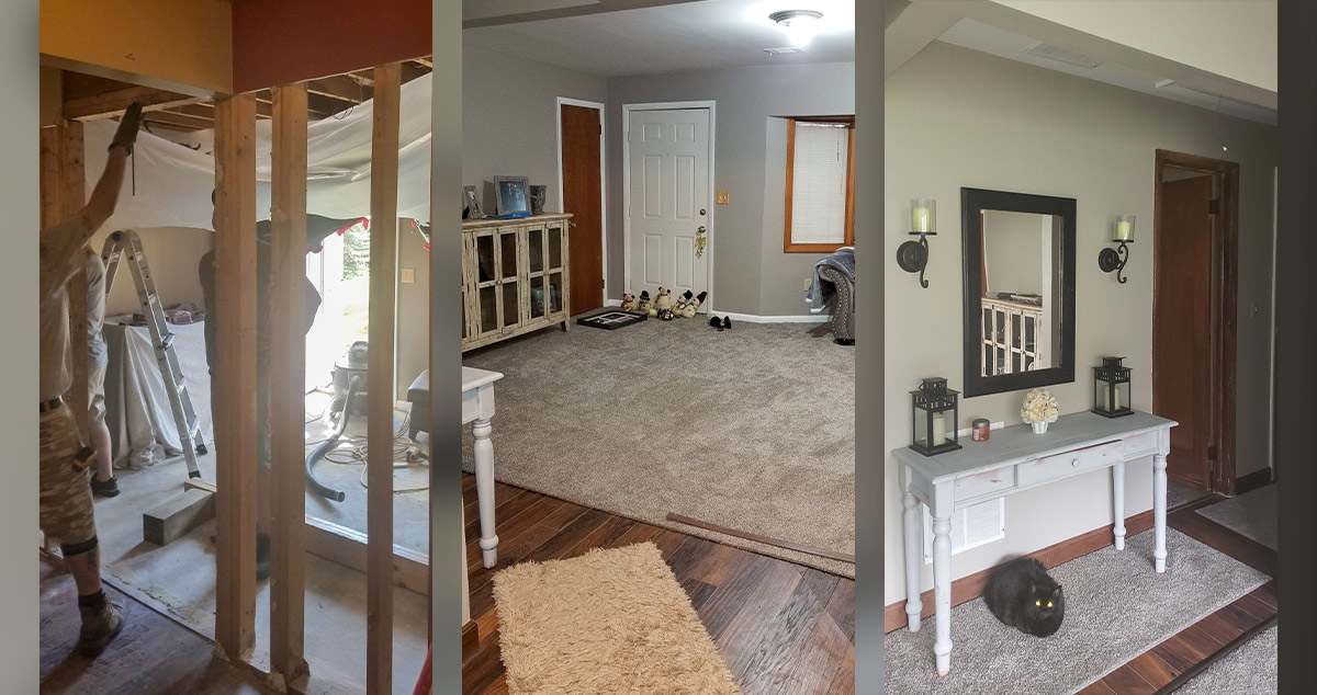 Living Room Flood Remodel - Project by Kelly at Menards®