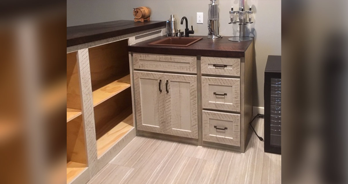 Modern Basement Bar - Project by Bryan at Menards®