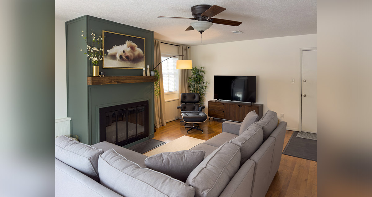 Updated Living Room with Cozy Fireplace - Project by Camille at Menards®