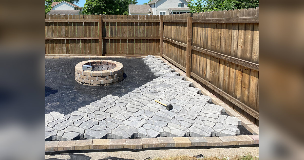16 x 16 Patio with Fire Pit - Project by Craig at Menards®