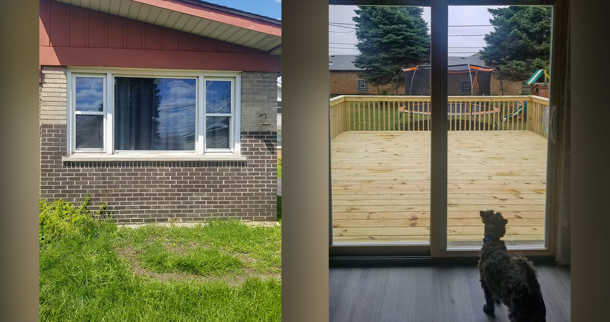 Back Deck with Door - Project by Emily at Menards®