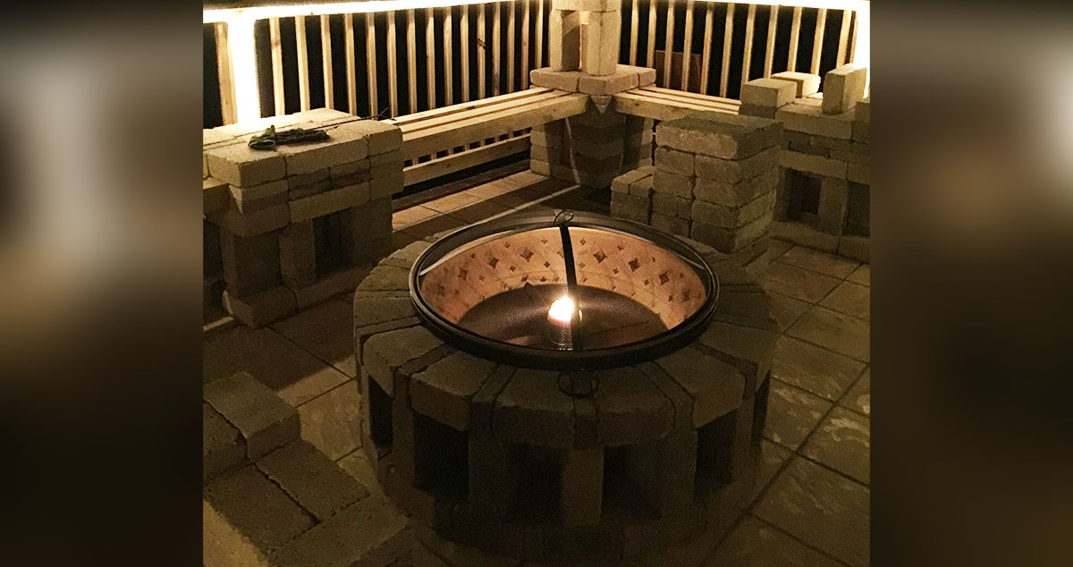 Back Porch Bench & Fire Pit - Project by Donna at Menards®