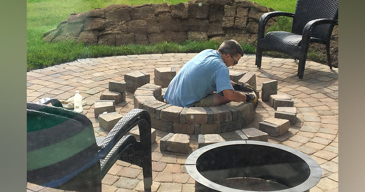 Backyard Fire Pit Patio - Project by Barry at Menards®