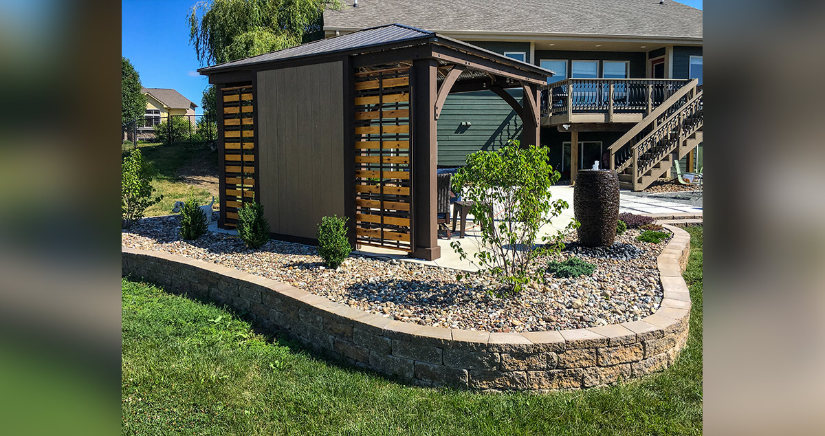 Backyard Gazebo & Retaining Wall - Project by Bob at Menards®