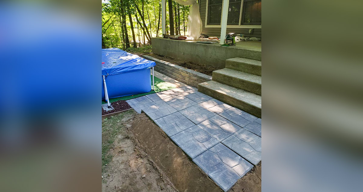 Backyard Wall & Pad - Project by Sheyney at Menards®