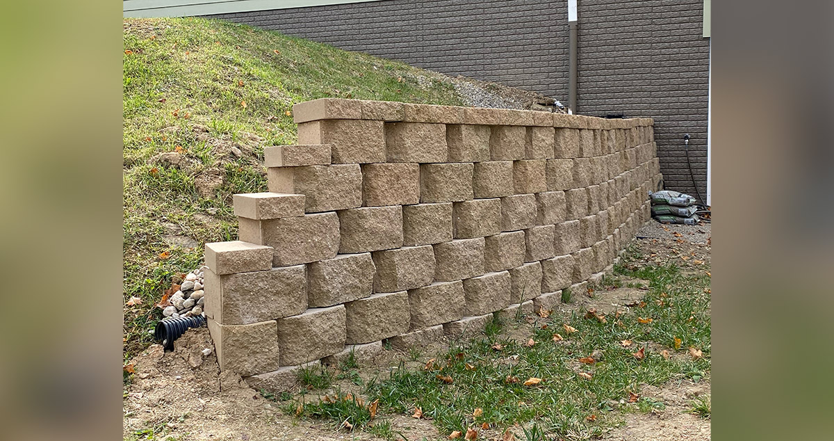 Basement Walkout with Retaining Wall - Project by Cam at Menards®