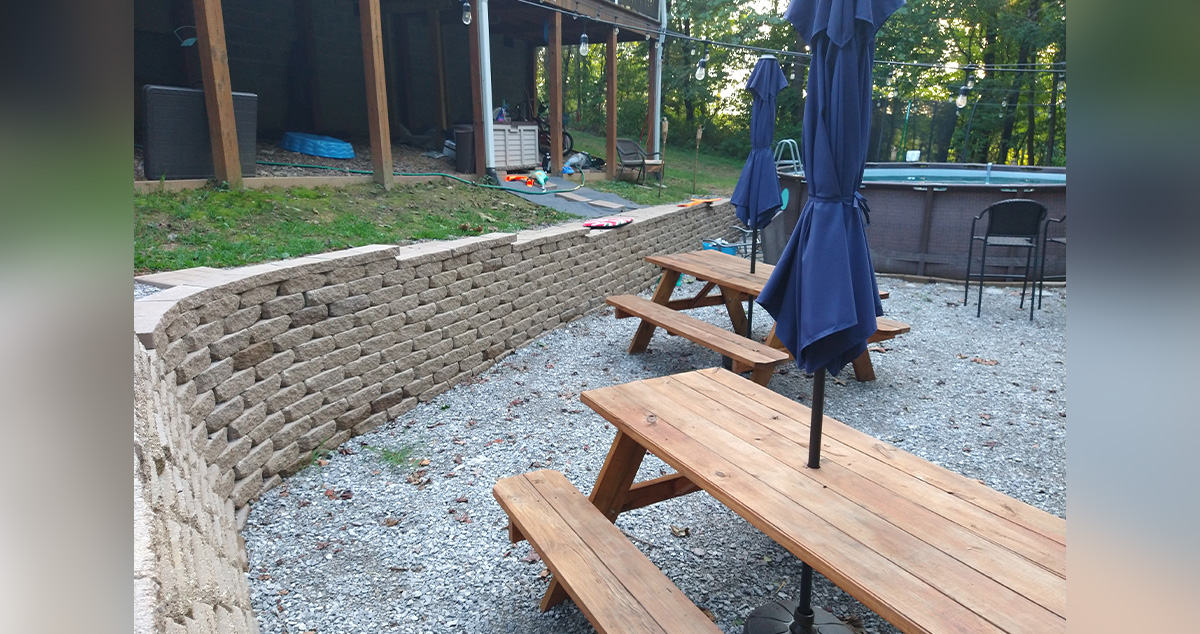 Beautiful Backyard Retaining Wall - Project by Jon at Menards®