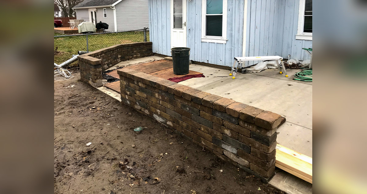 Block Seating Wall & Patio Makeover - Project by Debbie at Menards®