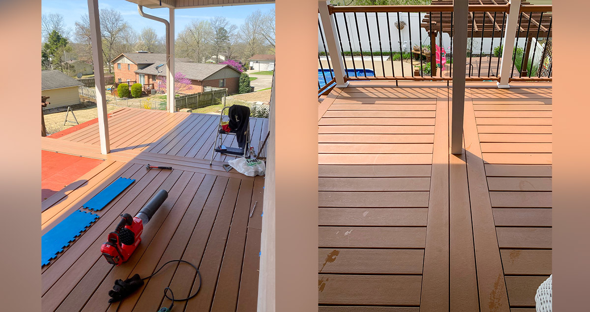Cedar Composite Deck - Project by Paul at Menards®