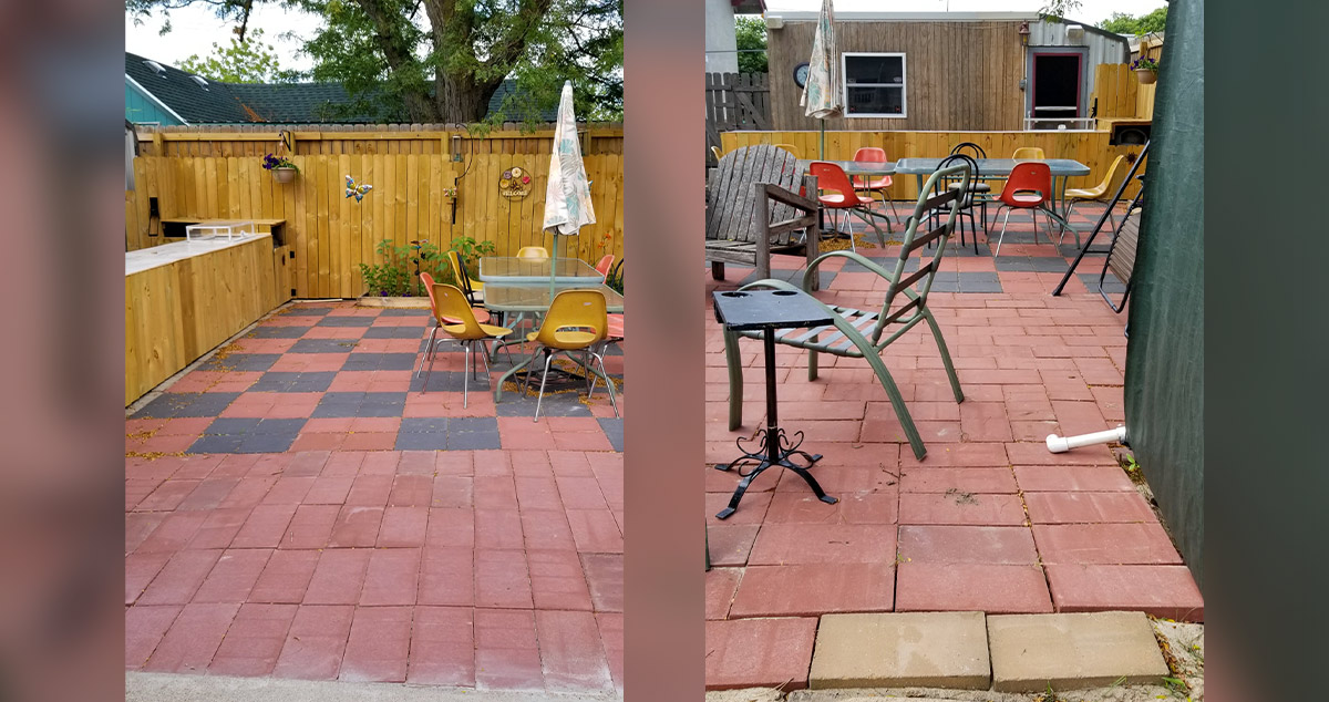 Checkerboard Backyard Patio - Project by Carl at Menards®