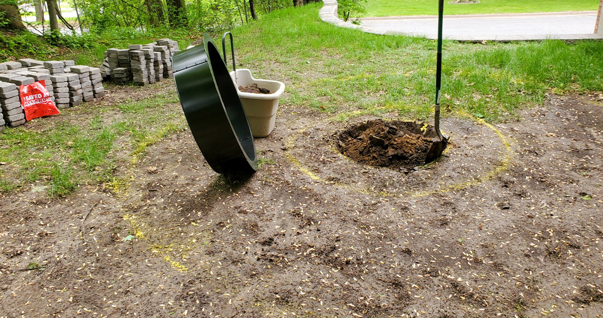 Circle Patio Kit with Drop-In Fire Pit - Project by Josh at Menards®
