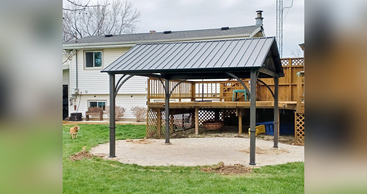 Covered Fire Pit Area - Project by Jeff & Lori at Menards®