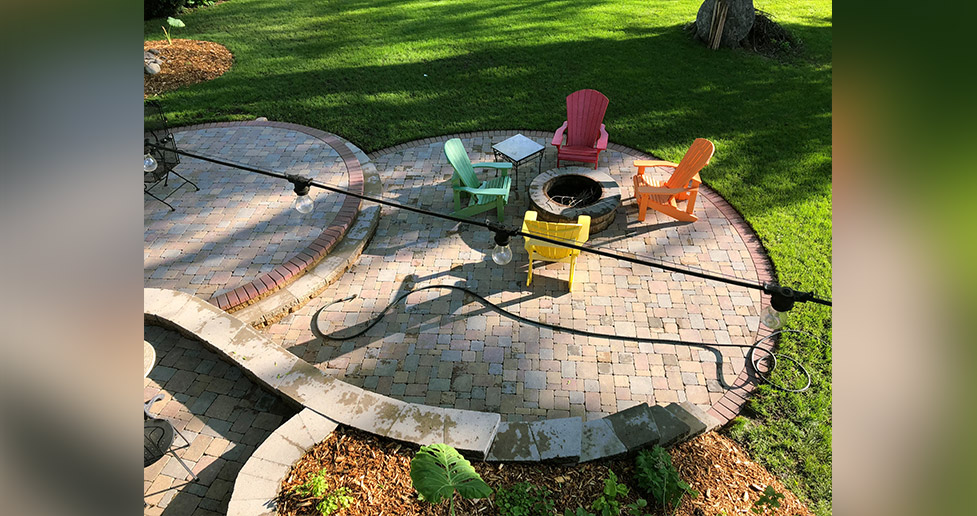 Curved Stone Patio - Project by Jon at Menards®