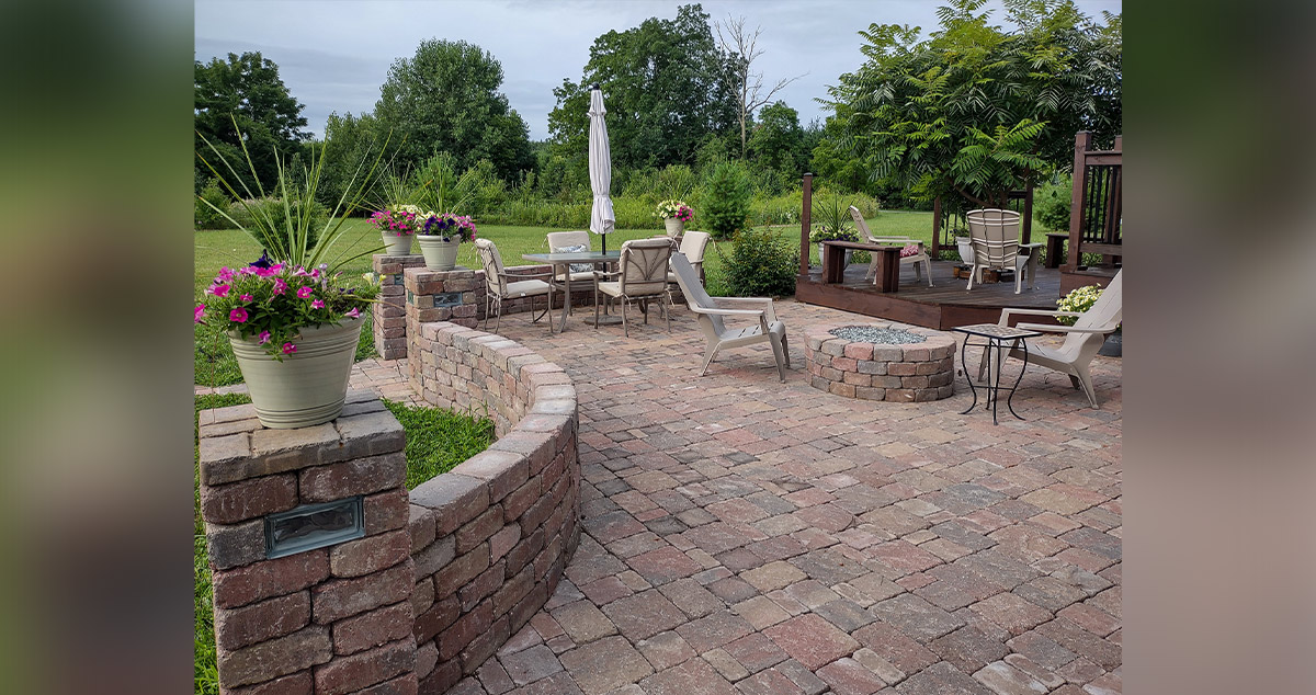 Curving Block Patio - Project by Gary at Menards®