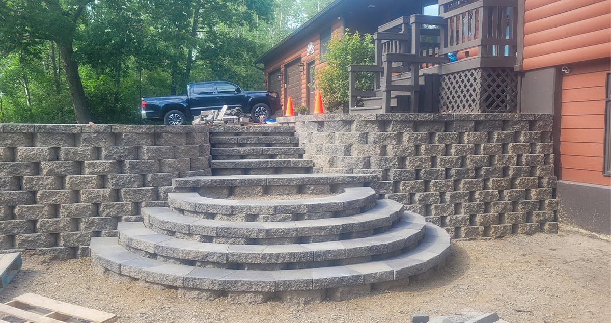 Custom Retaining Wall - Project by Spencer at Menards®
