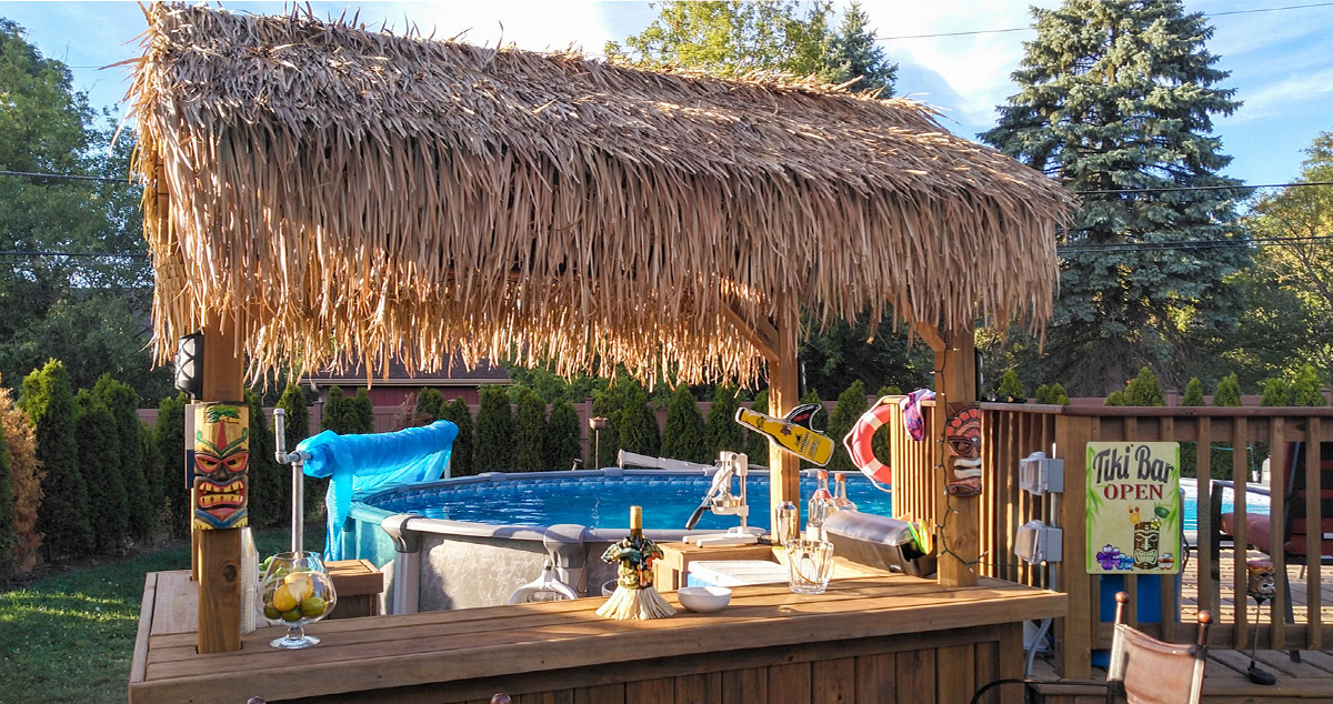 Tiki Pool Deck Ideas Aboveground Pool Installation St Petersburg