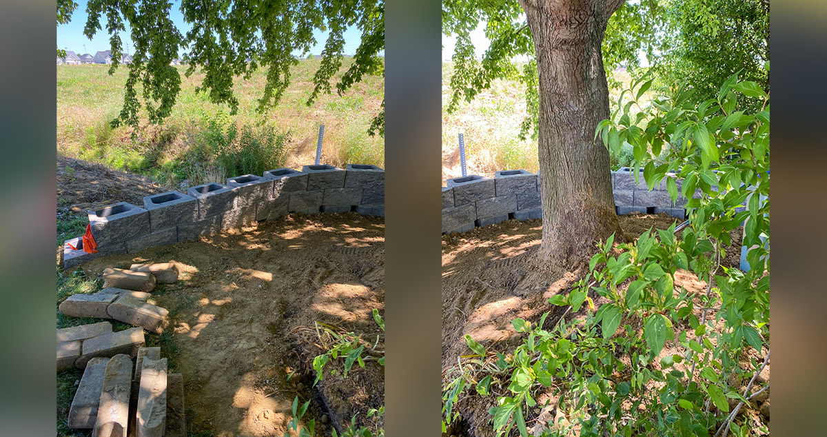 Ditch Retaining Wall - Project by Michael & Jackie at Menards®