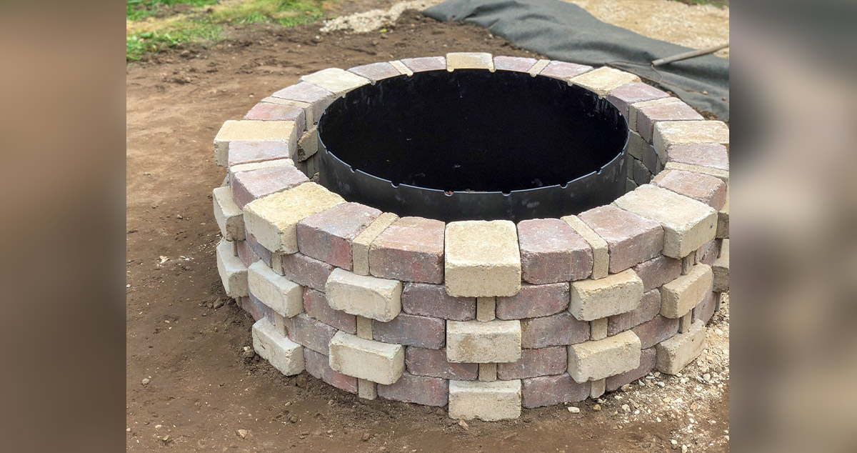 Fire Pit Block Surround - Project by Aneta at Menards®