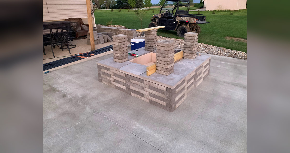 Fire Pit with Pillars - Project by Josh at Menards®