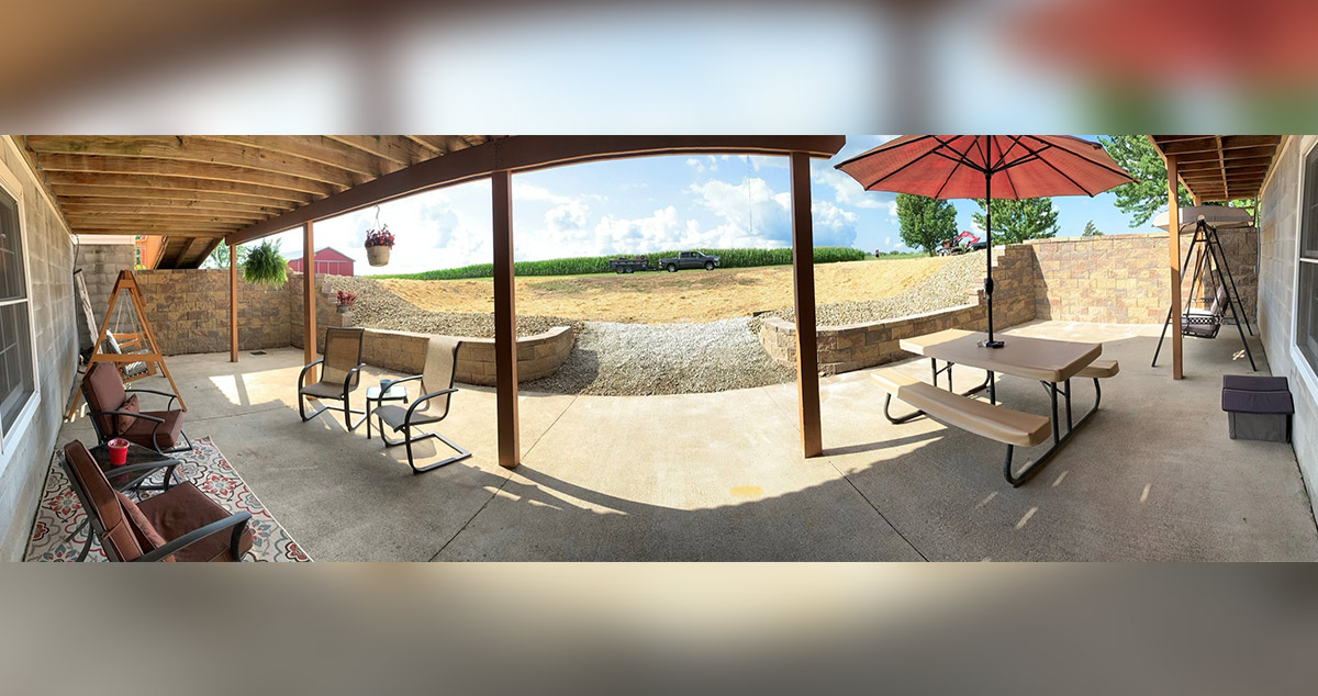 Four-Sided Retaining Wall Around Patio - Project by Josh at Menards®